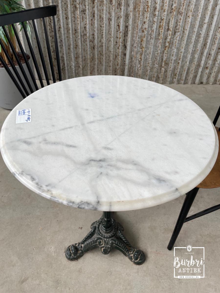 Franse tafel met marmer Antiek stijl in Ijzer en marmer , - Tafel ...