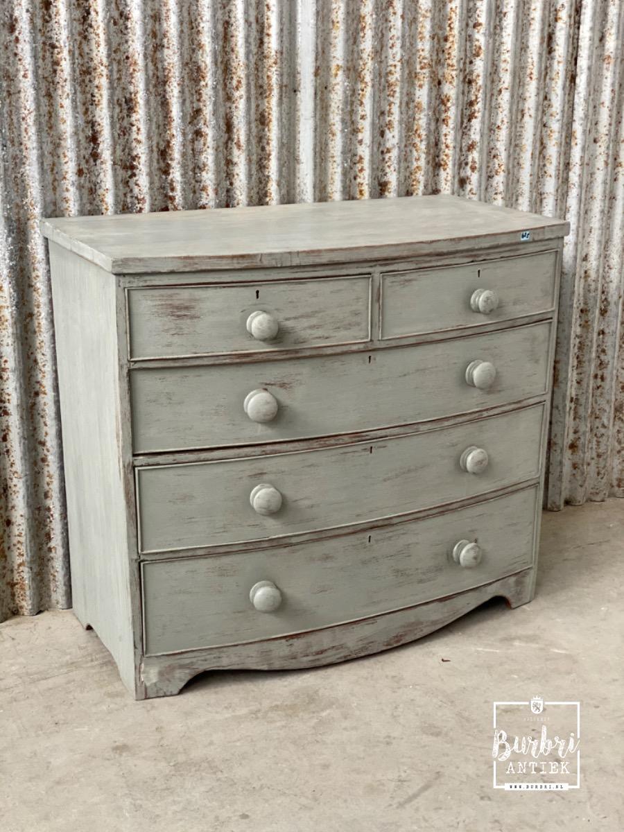 Antique grey chest of drawers - Commode & Ladekast - Antieke meubels ...